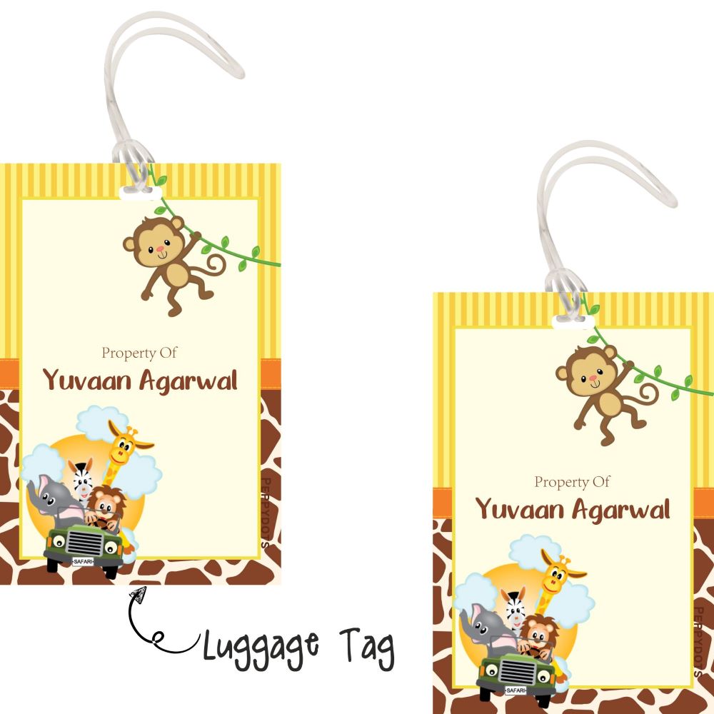 Luggage Tags - Safari Animals - Pack of 2 Tags - PREPAID ONLY (Dispatc ...