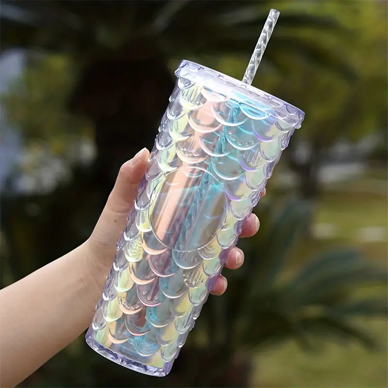630ml Holographic Mermaid Tumbler for Kids (Random colour) – Cots and Cuddles