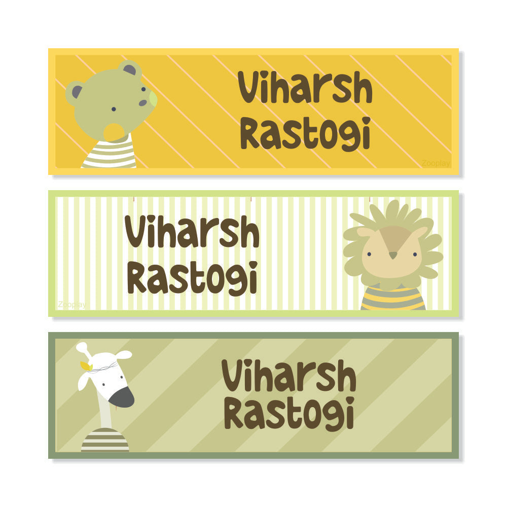 Waterproof Name Labels - Animal Hugs - Pack of 90 labels - (PREPAID ON ...