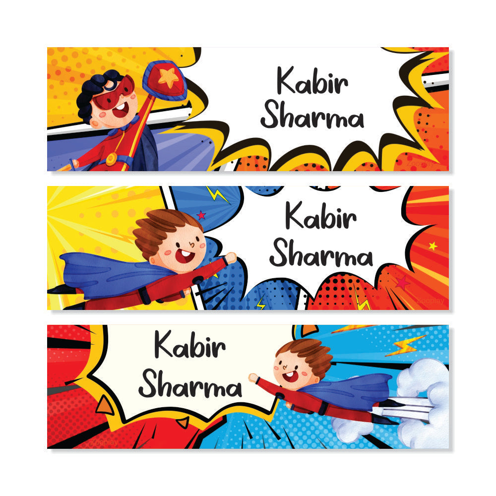 Waterproof Name Labels - Hero Power - Pack of 90 labels - (PREPAID ONL ...