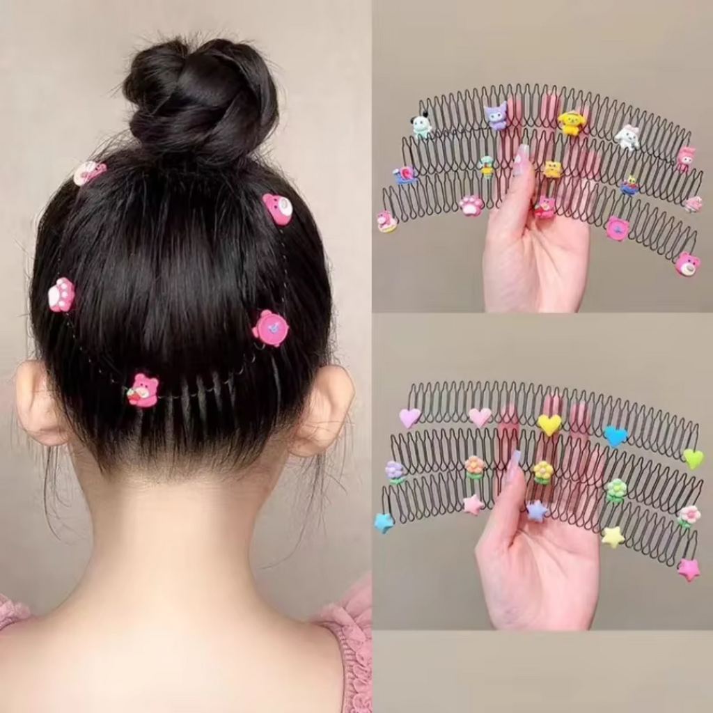 Cute Cartoon Design Hair Comb Strip Kids and Adults (Pack of 4) (Rando ...
