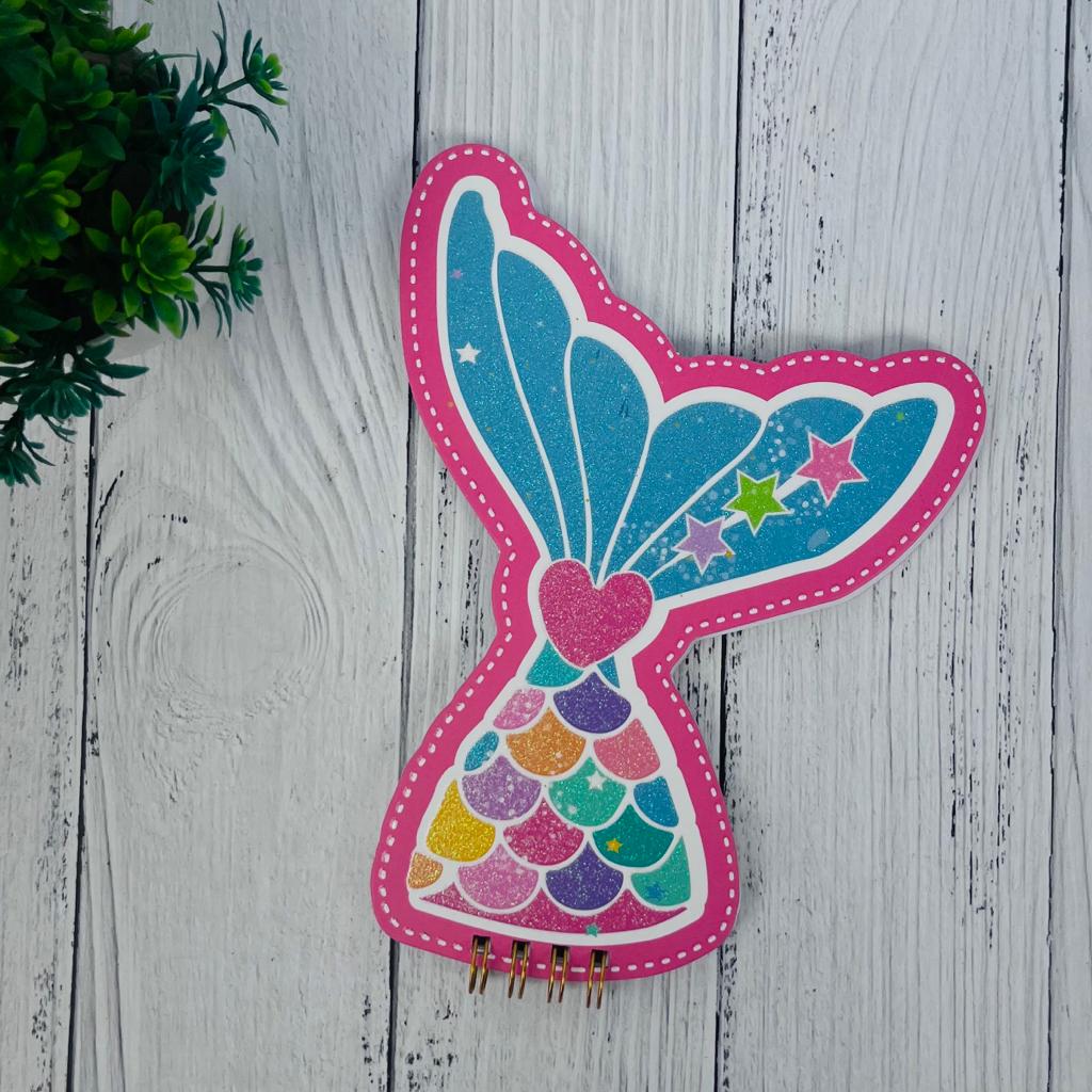 Cute Mermaid Tail Design Mini Spiral Notebook Diary For Kids – Cots and ...