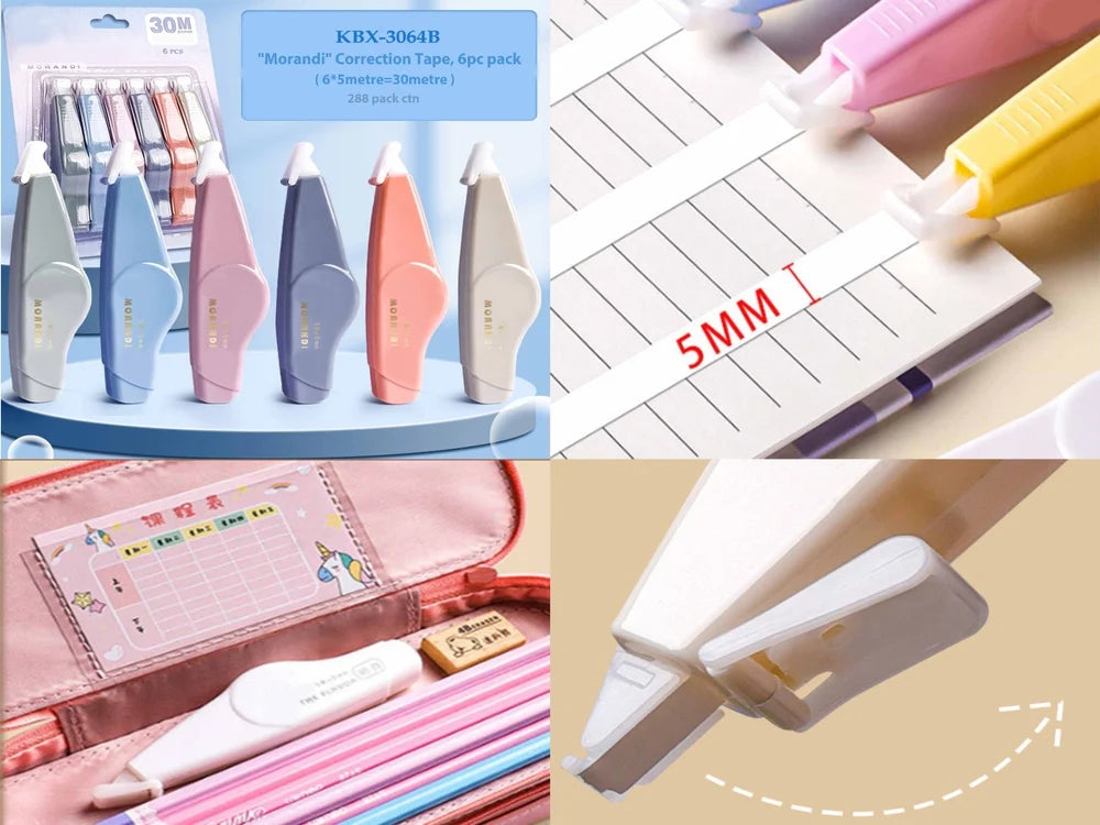 6 Pcs Correction Tape Set – Cots and Cuddles