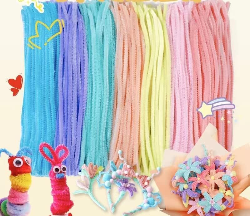 20-Piece Colorful Pipe Cleaner Flexible Wired Twisting Sticks for Mult ...