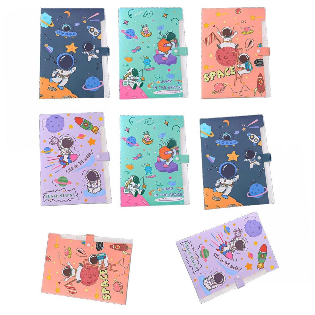 PACK OF 12 | Space Theme 6 Pockets File Folder for Kids Birthday Retur ...