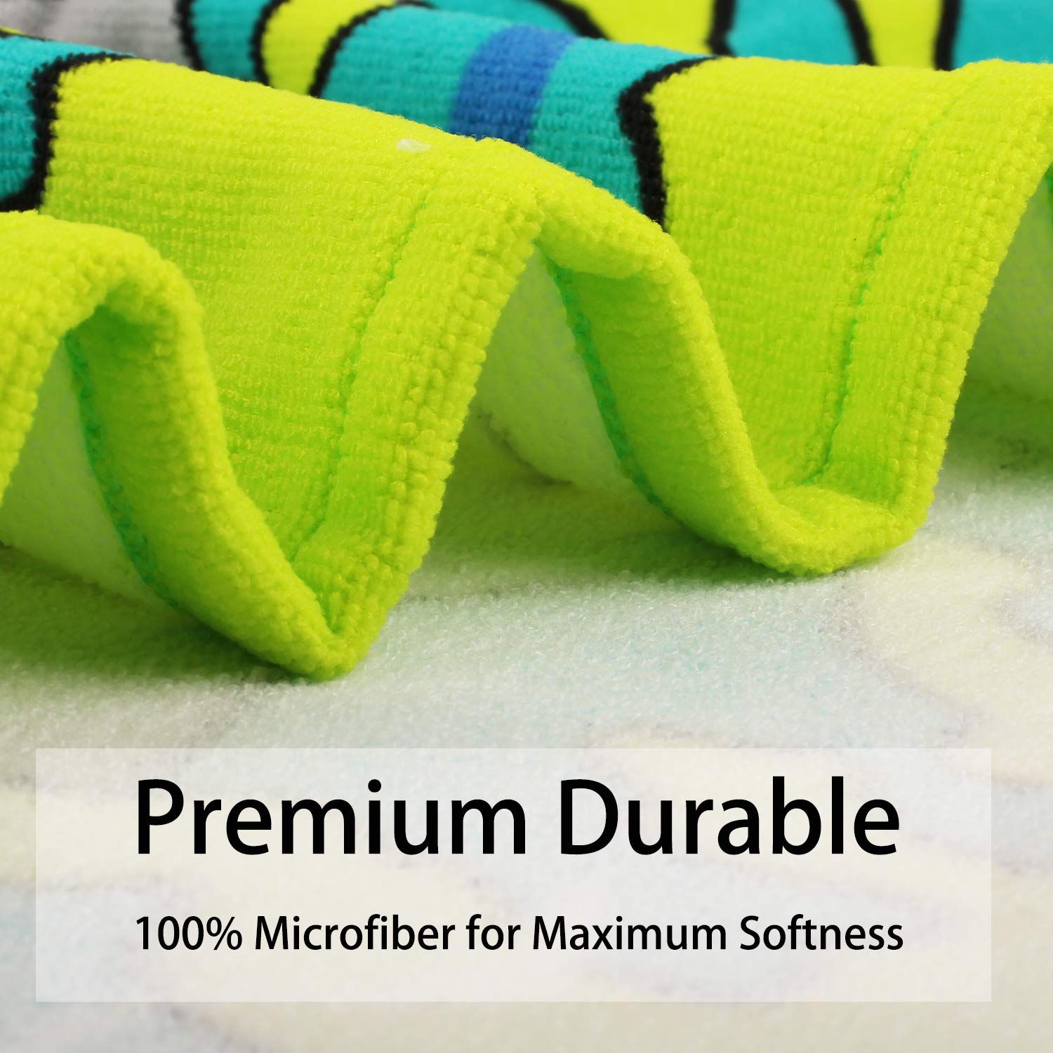 Snuggly Joy: Adorable Cartoon Print Hooded Microfiber Baby Bath Towel