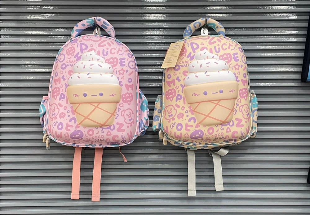 Ice Cream Cone Design Hard Shell Backpack for Kids (Pack Of 5/10 ...