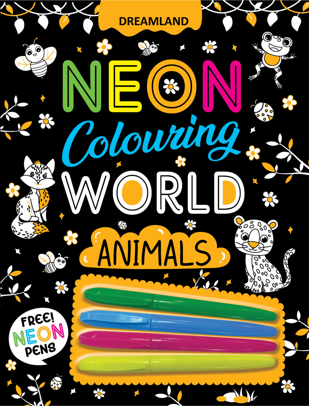 Animals Neon Colouring World Book for Kids Age 4 - 7 years with Neon P ...