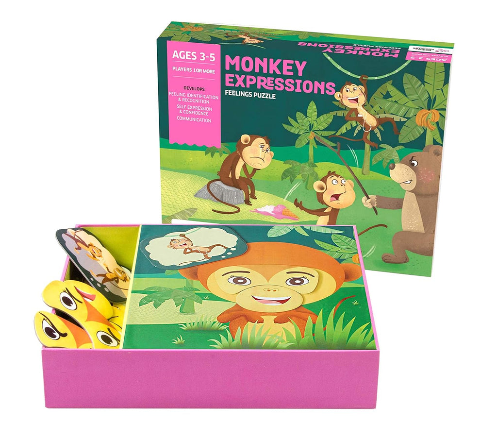 Monkey Expressions Feelings Puzzle for Kids – Cots and Cuddles