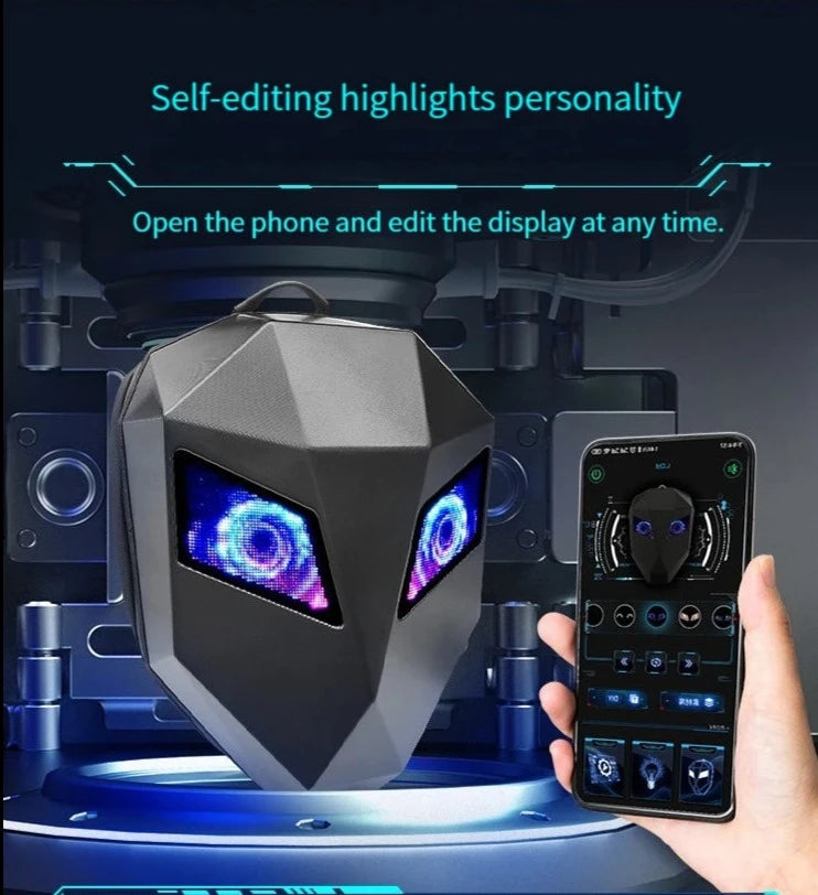 Premium Backpack with LED Eye Display - Stay Connected, Stay Trendy