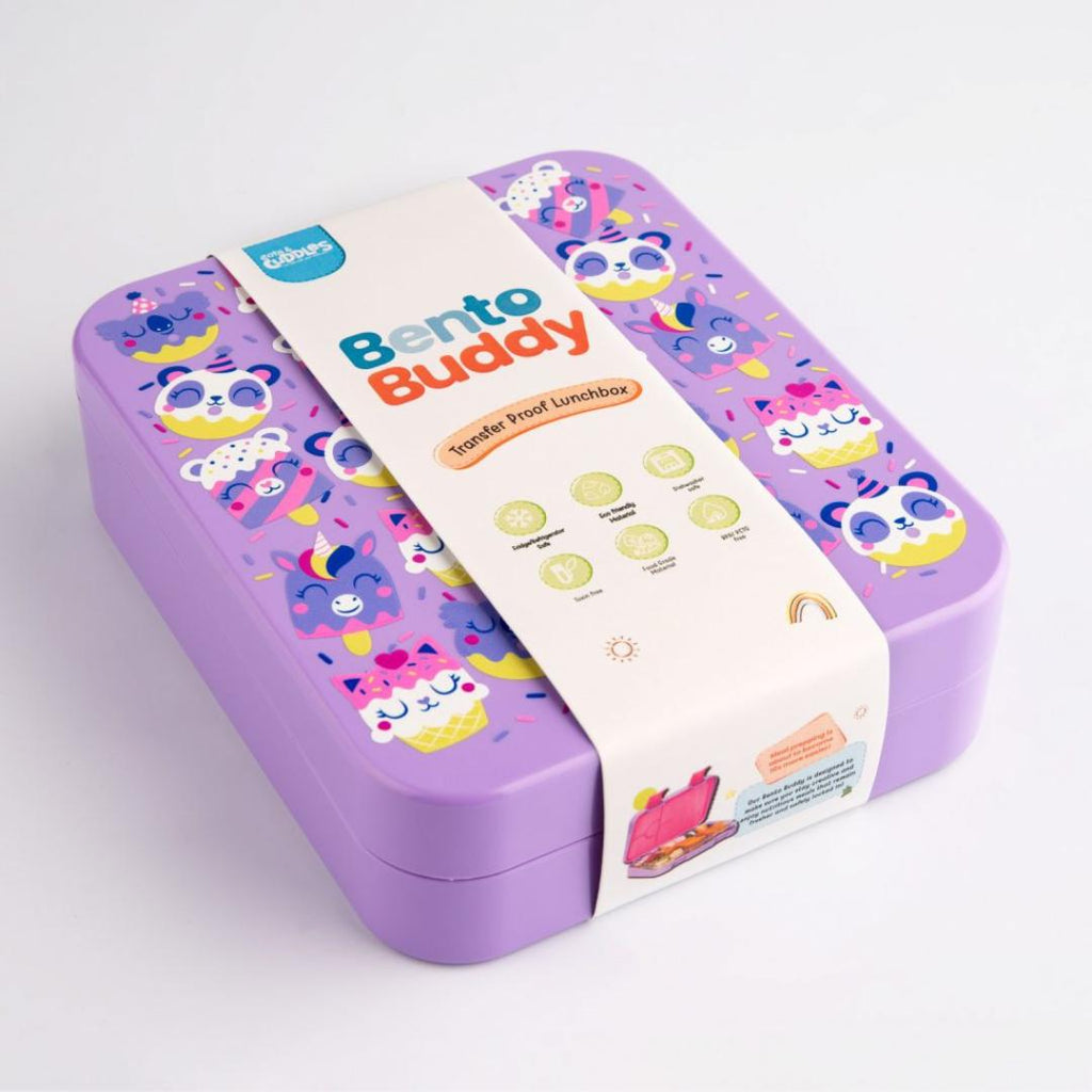 Bento Buddy Transfer Proof 4 Compartment Lunch Box 600ml (Dessert ...