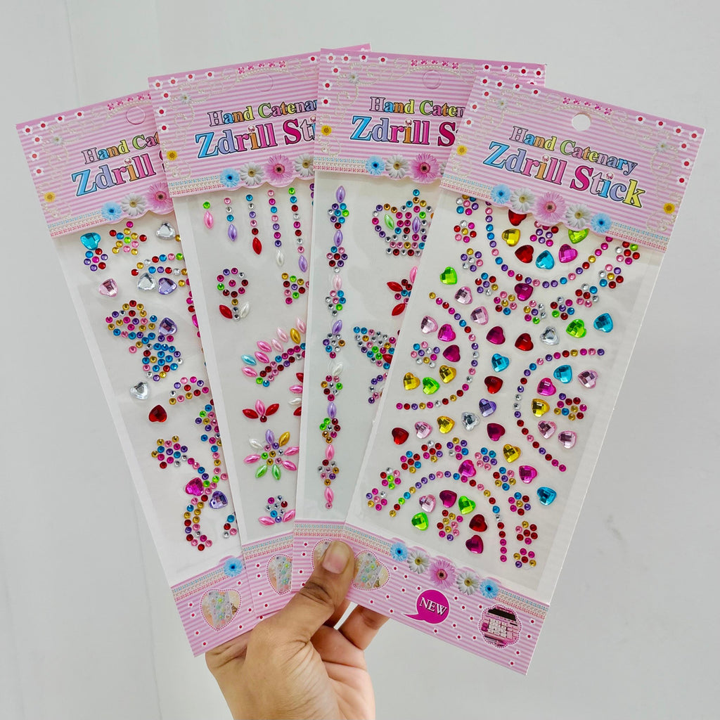 PACK OF 4 | Cute Glitter Gem Sticker for Birthday Return Gift -49 per ...