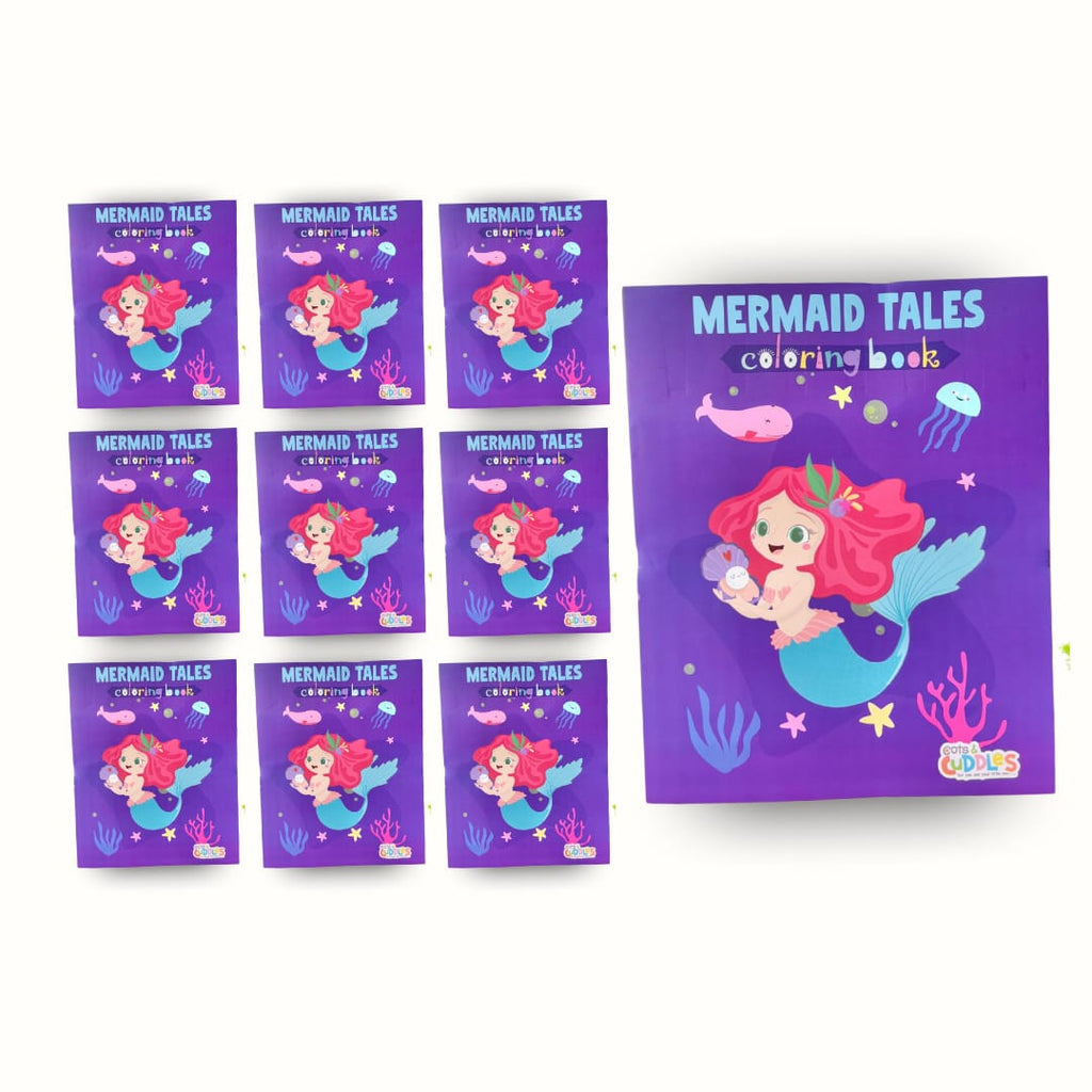 Pack of 10 |Cots and Cuddles Cartoon Colouring Book for Kids - 69 per