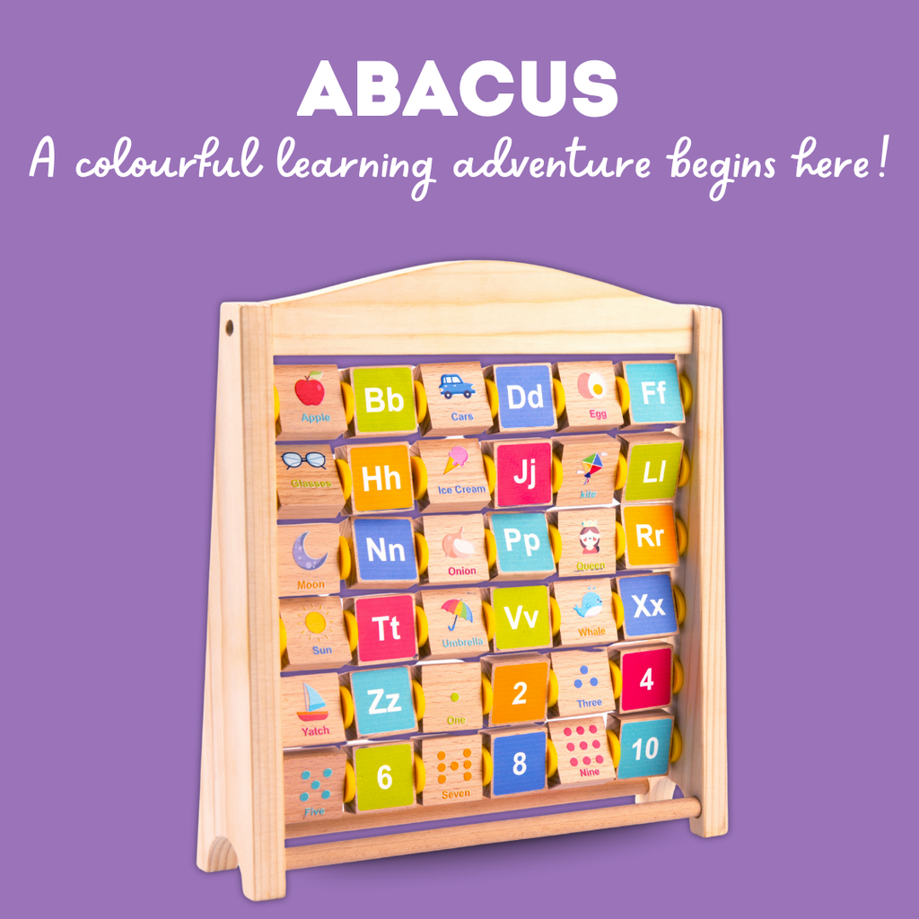 Cots and Cuddles Wooden Abacus Board for Kids Age 1+