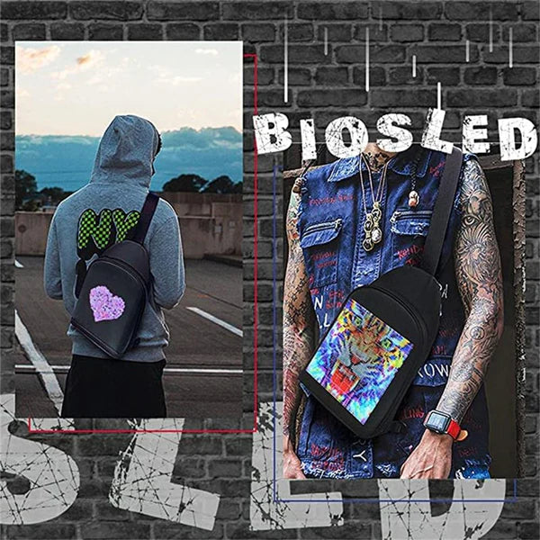 Premium Bluetooth Crossbody Bag with LED Display - Stay Connected, Sta