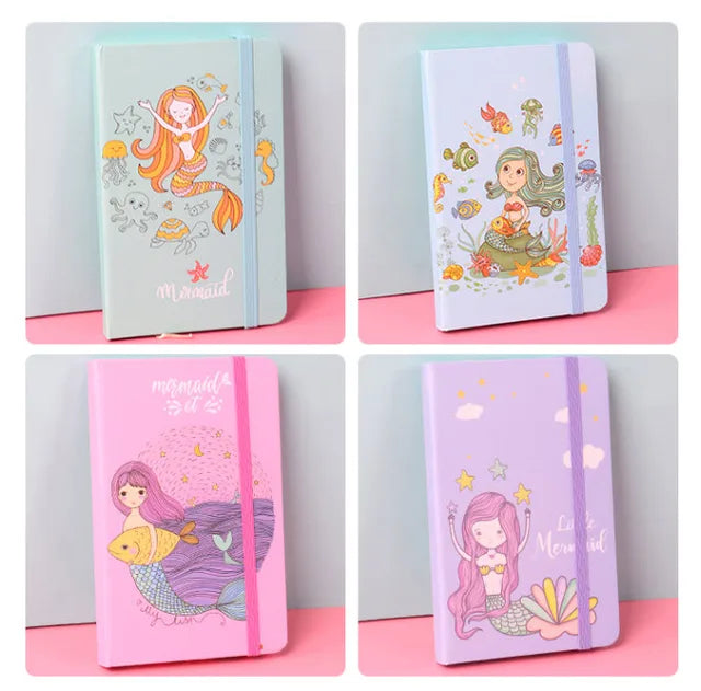 Cute A7 Unicorn/Mermaid Printed Mini Pocket Diary (Random Design) (1pc ...