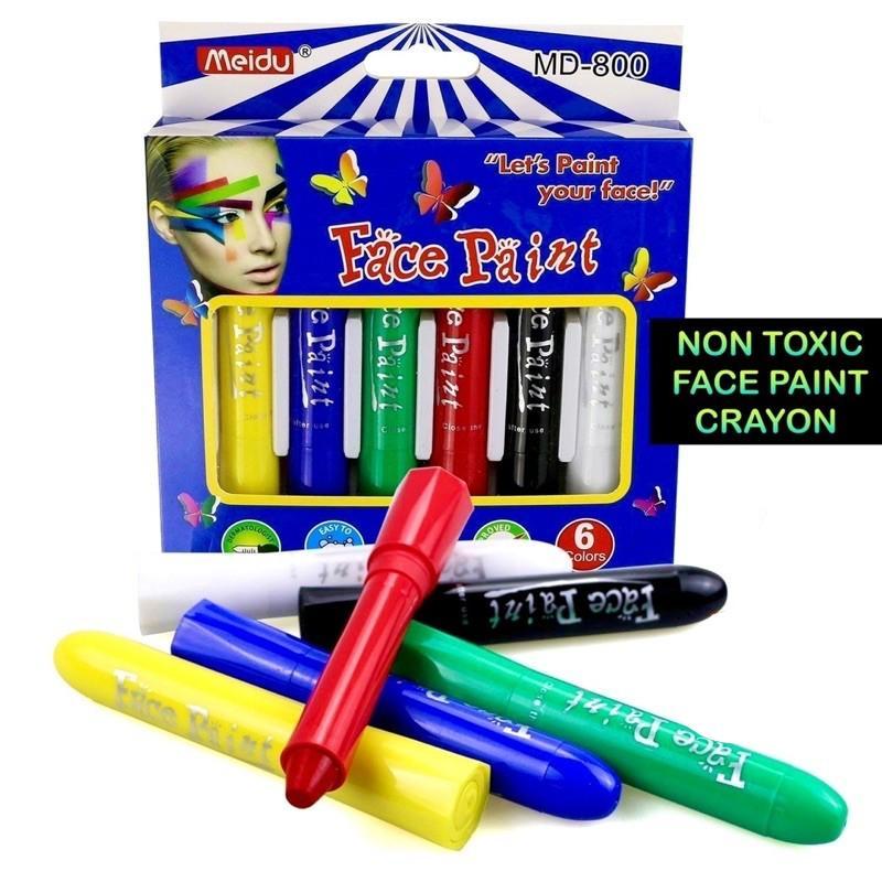 6 Colors Face Painting Non-Toxic Washable Crayons – Cots and Cuddles
