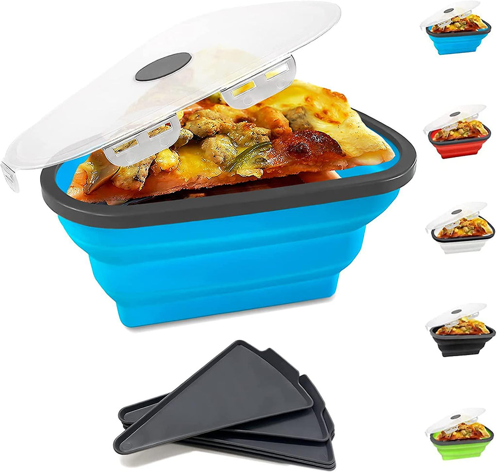 Slice & Store: Pizza Storage Container with 5 Serving Trays – Cots and ...