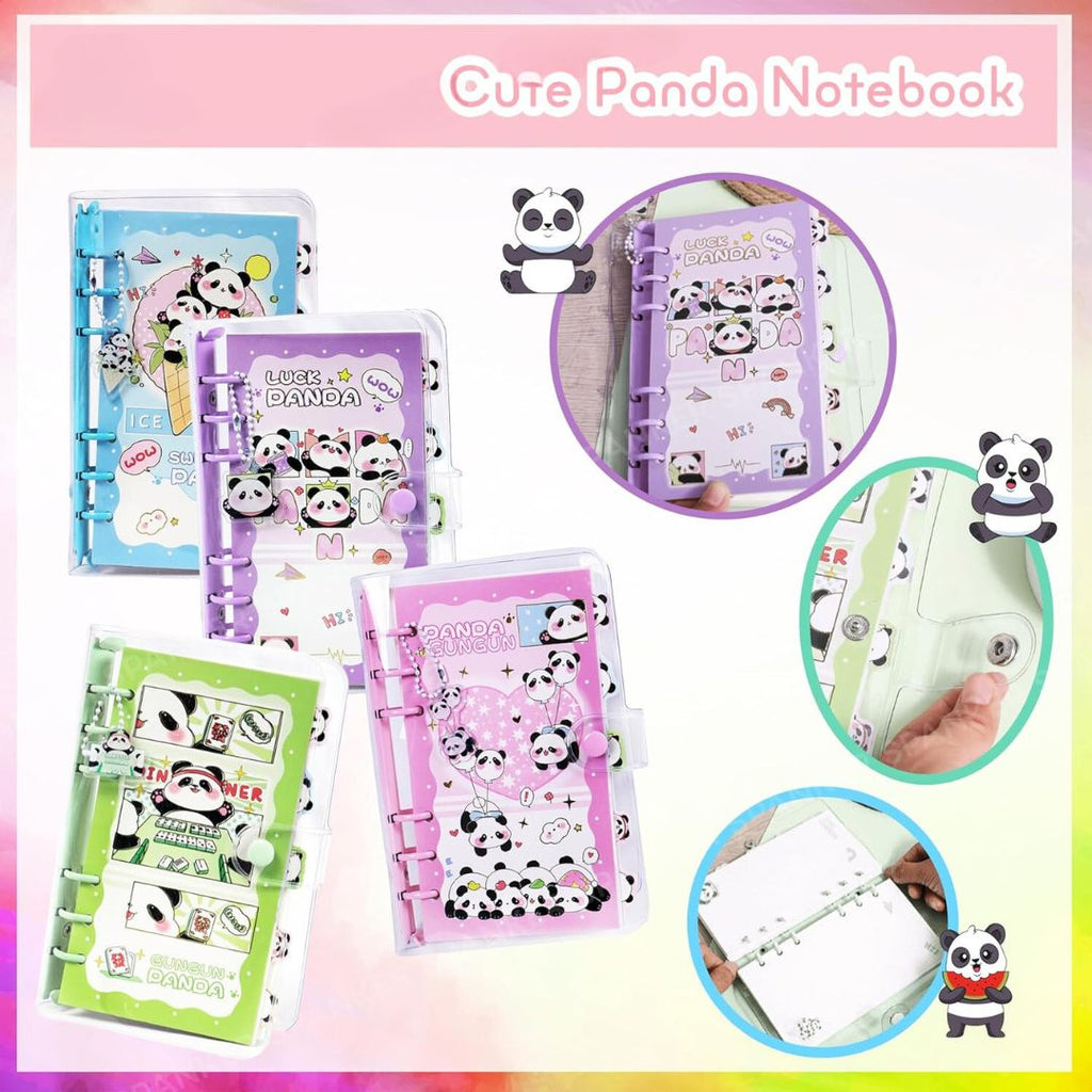 Cute Panda Design Spiral Notebook with Button Lock – Cots and Cuddles