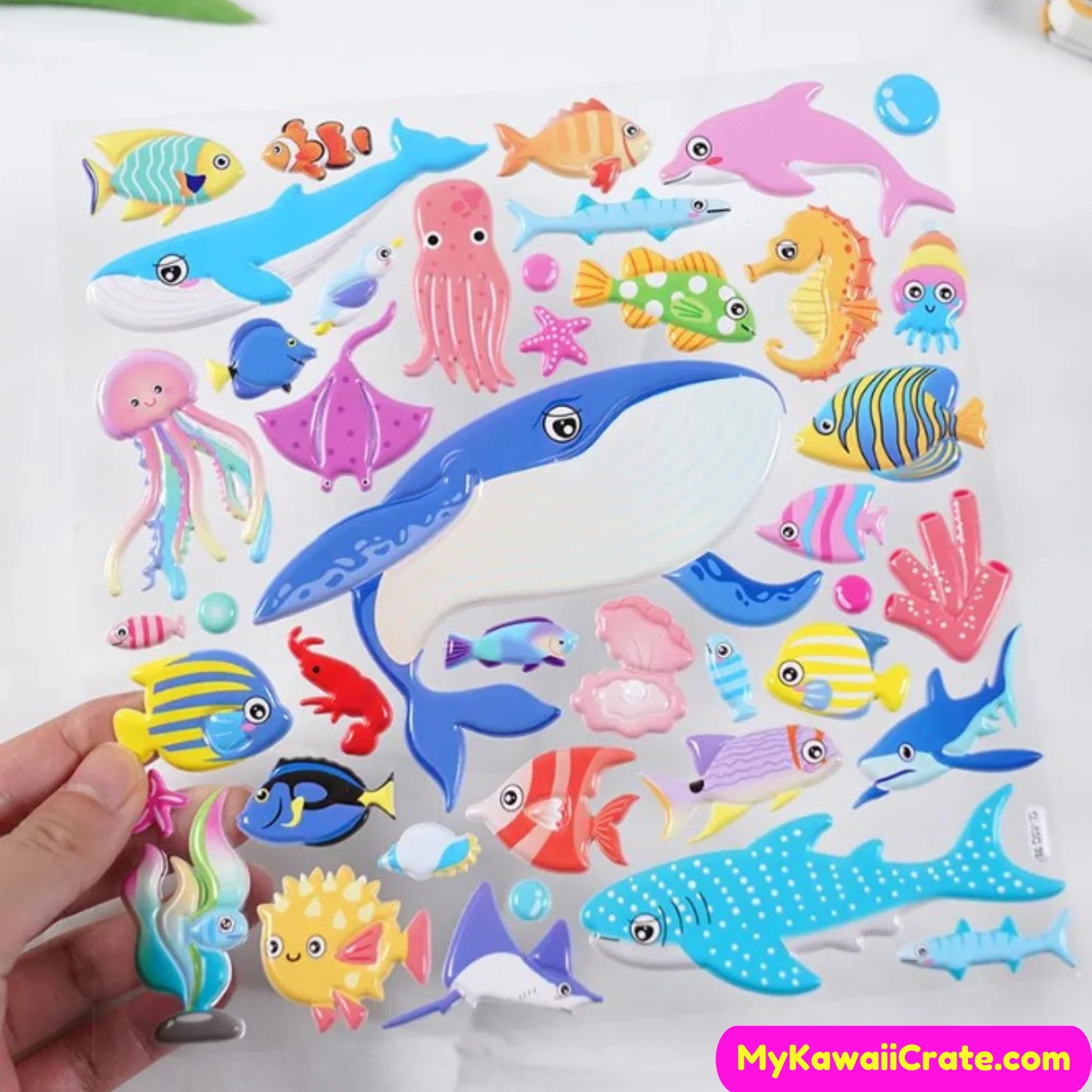 Adorable Design 3D Sticker Pack of 2 Sheets