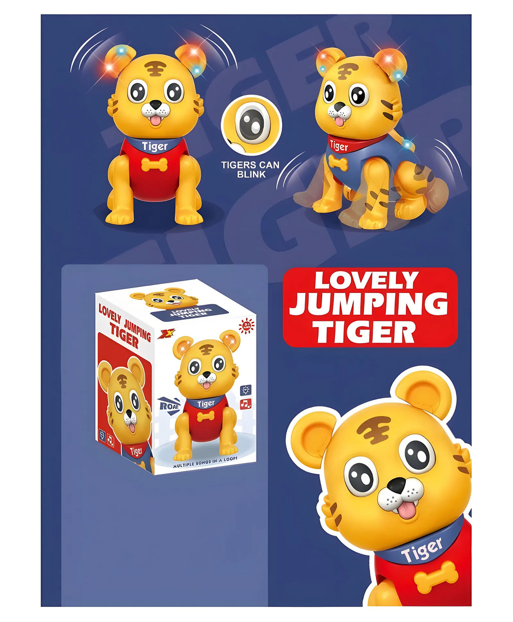 Lovely Jumping Tiger Musical Toy – Cots and Cuddles
