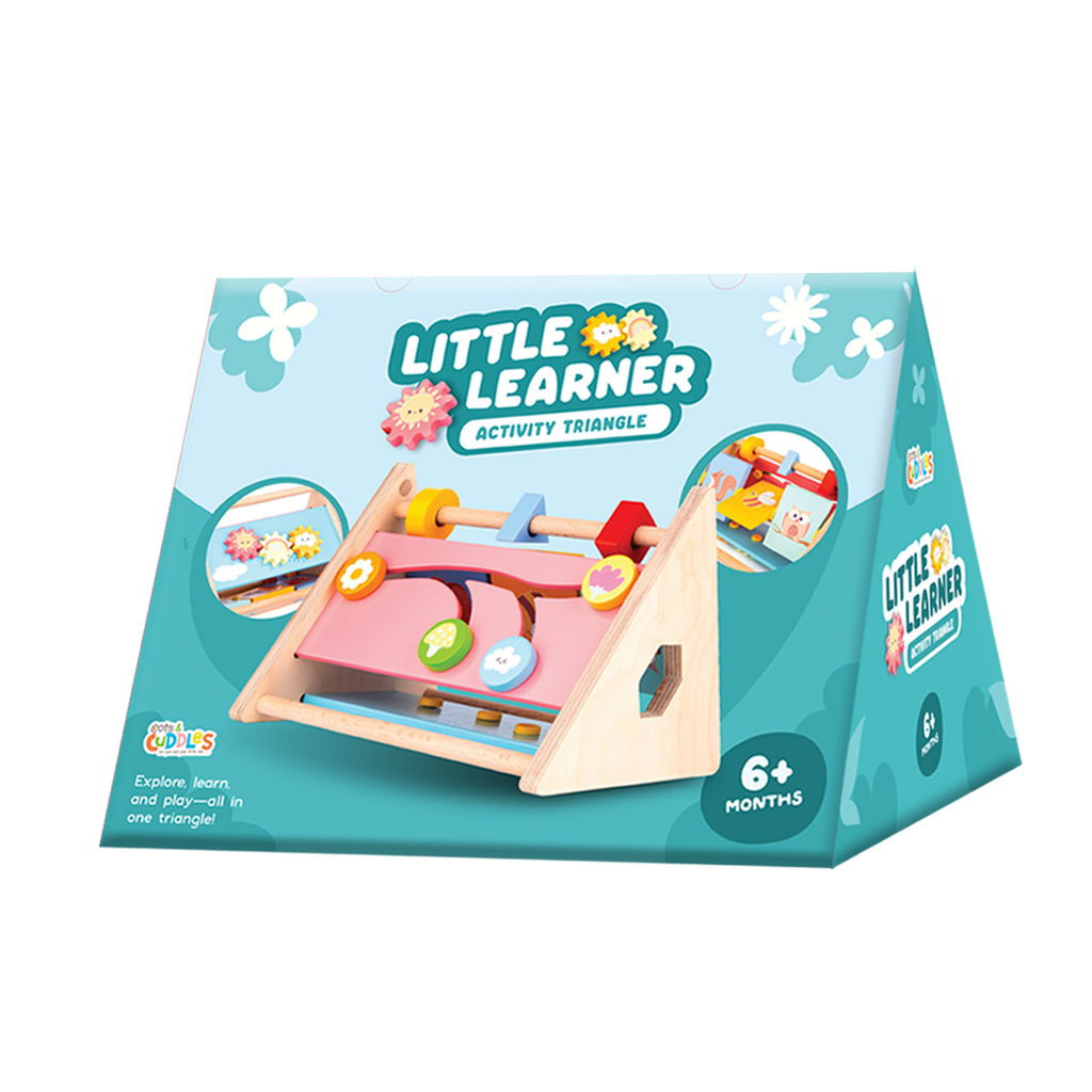 Cots and Cuddles Wooden Little Learner Activity Triangle for Kids Age1