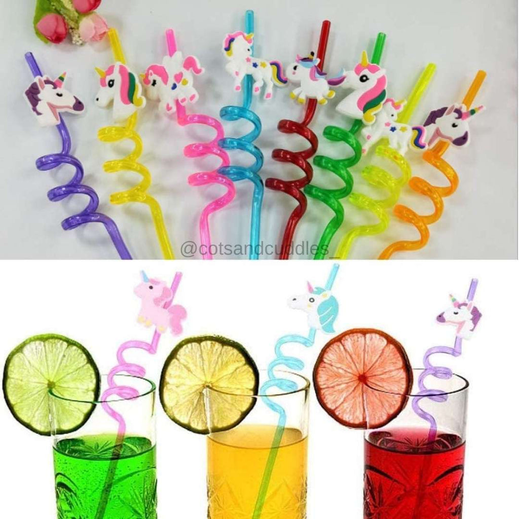 Reusable Drinking Party Straws for kids- Pack of 4 pcs (Random) – Cots ...
