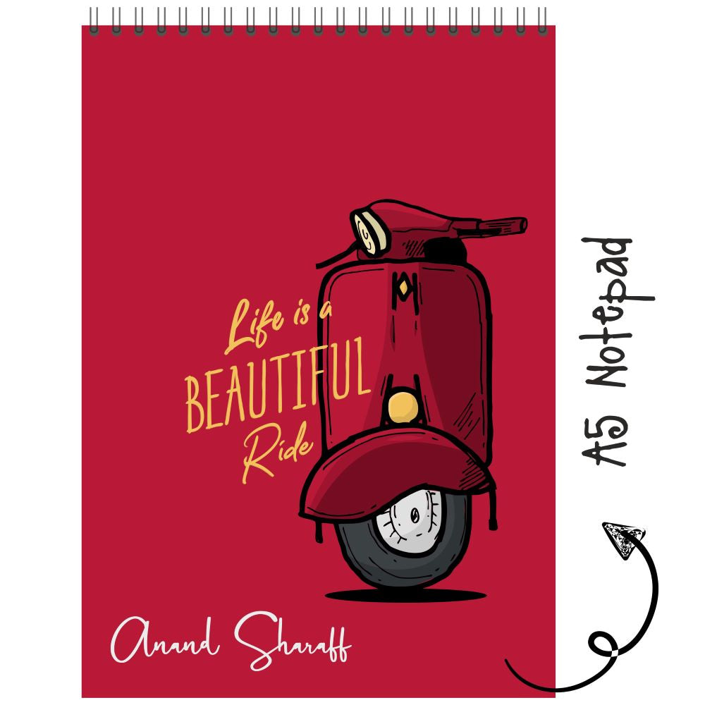 Personalised Notepad - Beautiful Ride - (PREPAID ORDER) (Dispatch in 5 ...