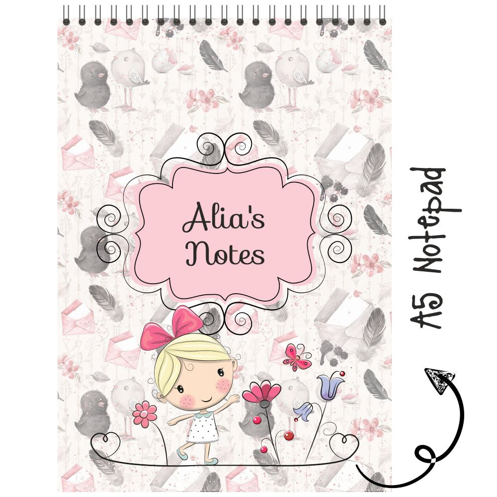 Personalised Notepad - Girl With Butterfly - (PREPAID ORDER) – Cots and ...