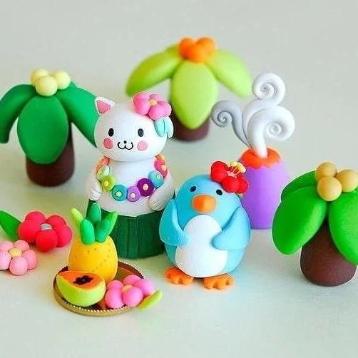 12pcs Set Light Clay Air Dry Polymer Plasticine Modelling Clay Super L