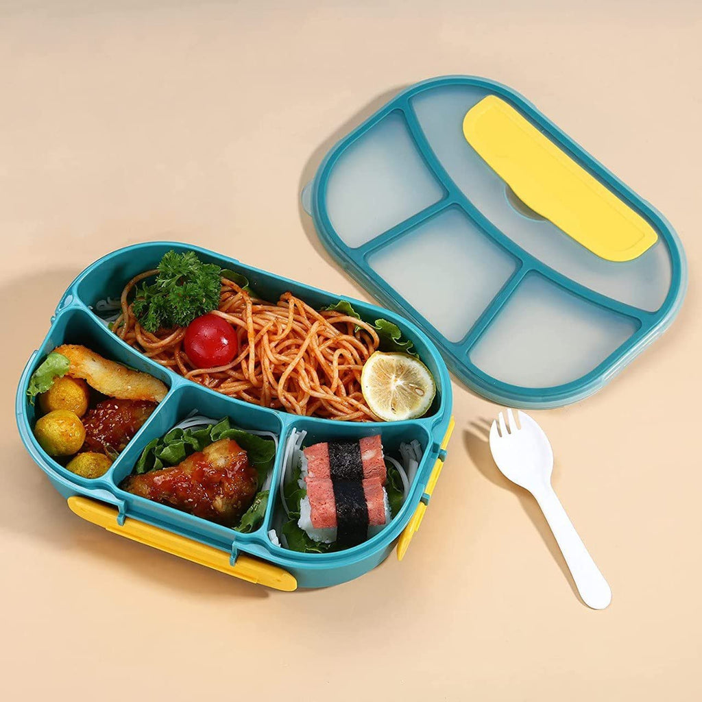4 Compartment Bento Lunch Snack Box for Adults 1750 ml - Random color ...