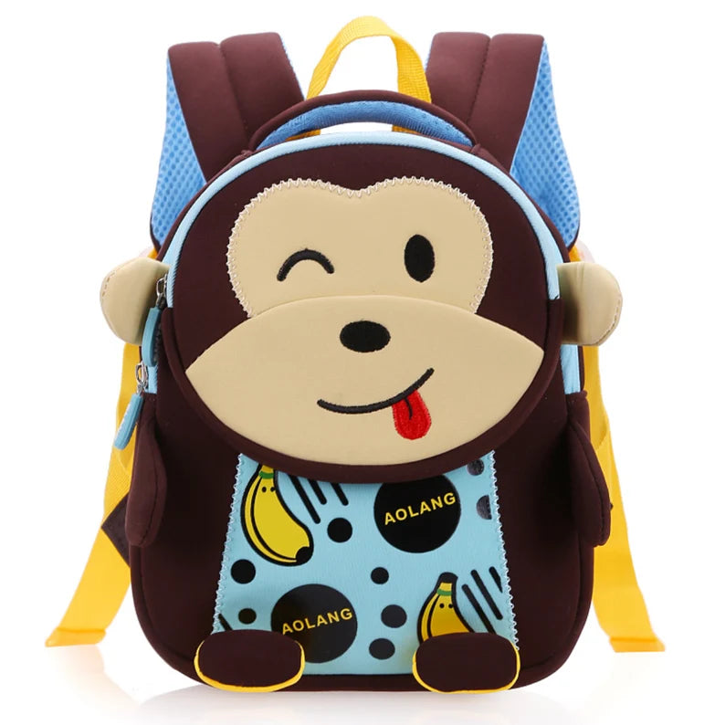 Kindergarten Children's Bags Boys And Girls Mini Monkey Backpacks ...